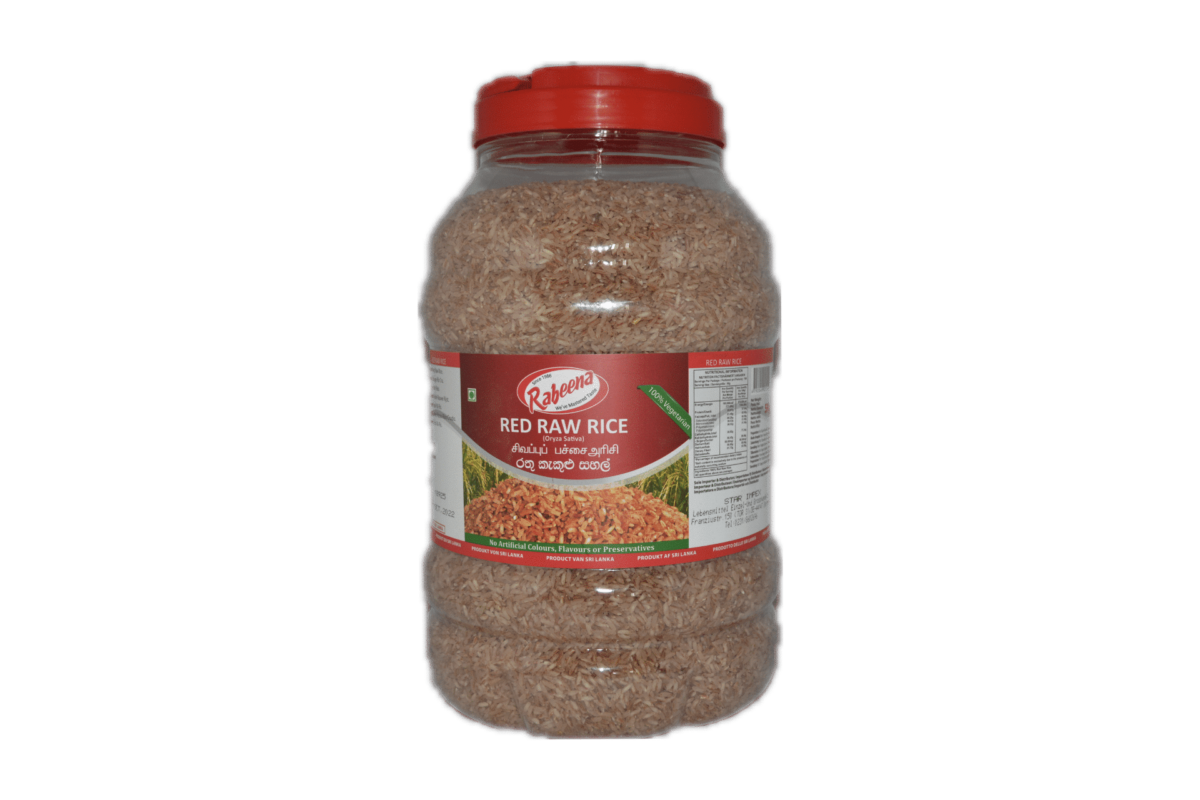 Rabeena - Red Raw Rice (Bottle) 5kg - Sarandie