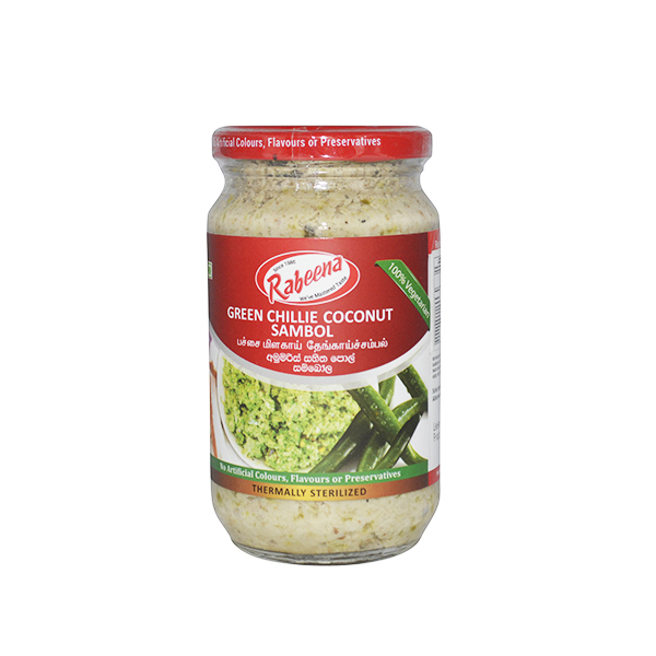 Rabeena - Green Chillie Coconut Sambol 325g - Sarandie